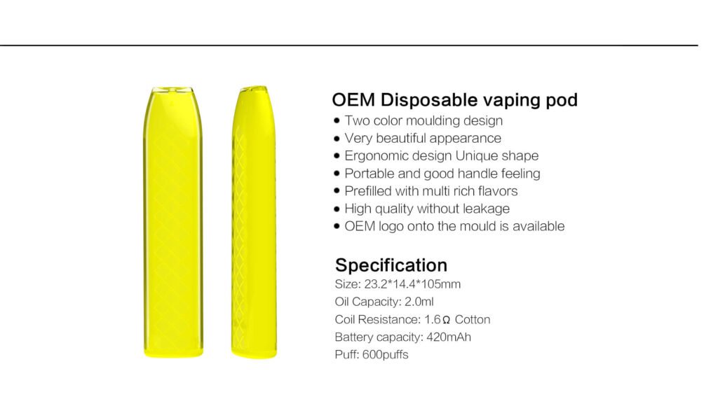OEM 600puffs Bicolor Disposable Vape Wholesale - RabbitVape